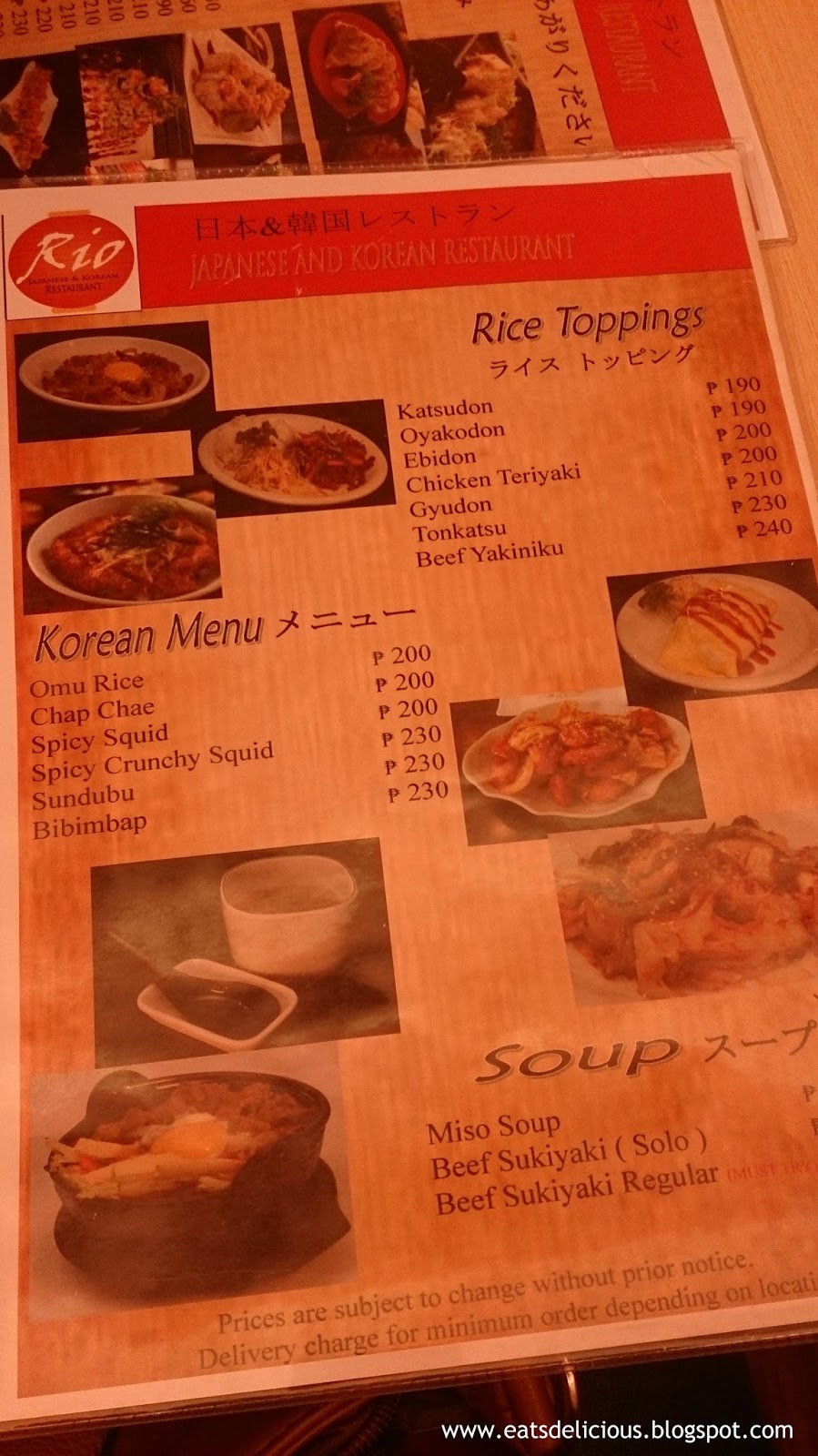 Rio Japanese and Korean Restaurant: from BF Pque to BF Resort | Eats ...