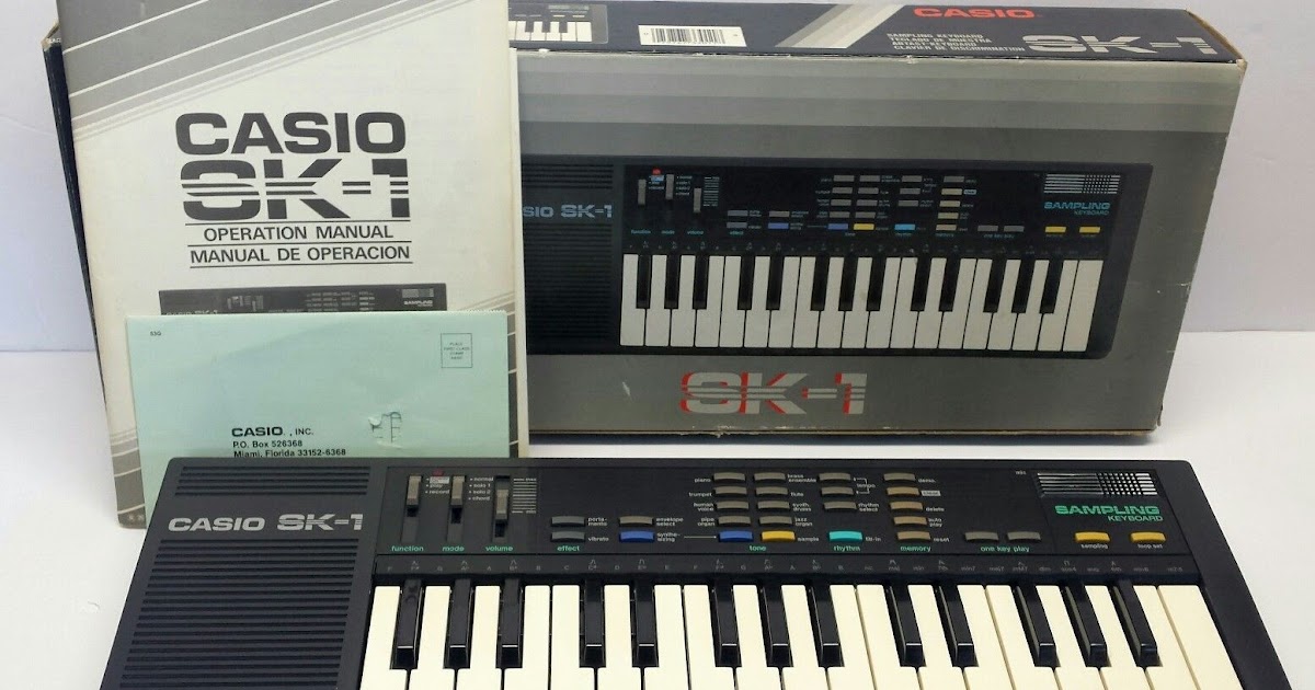 MATRIXSYNTH: Casio SK-1 Sampling Keyboard Synthesizer w/ Manual & Box ...
