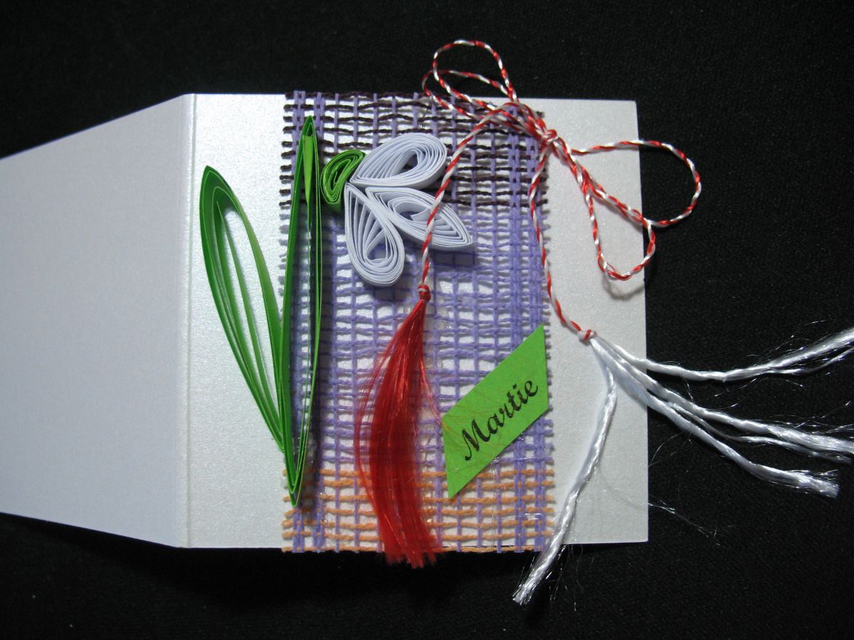Felicitari Quilling: Martisoare - Ghiocei