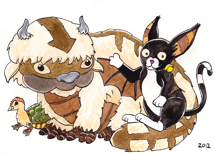 Avatar The Last Airbender Appa And Momo