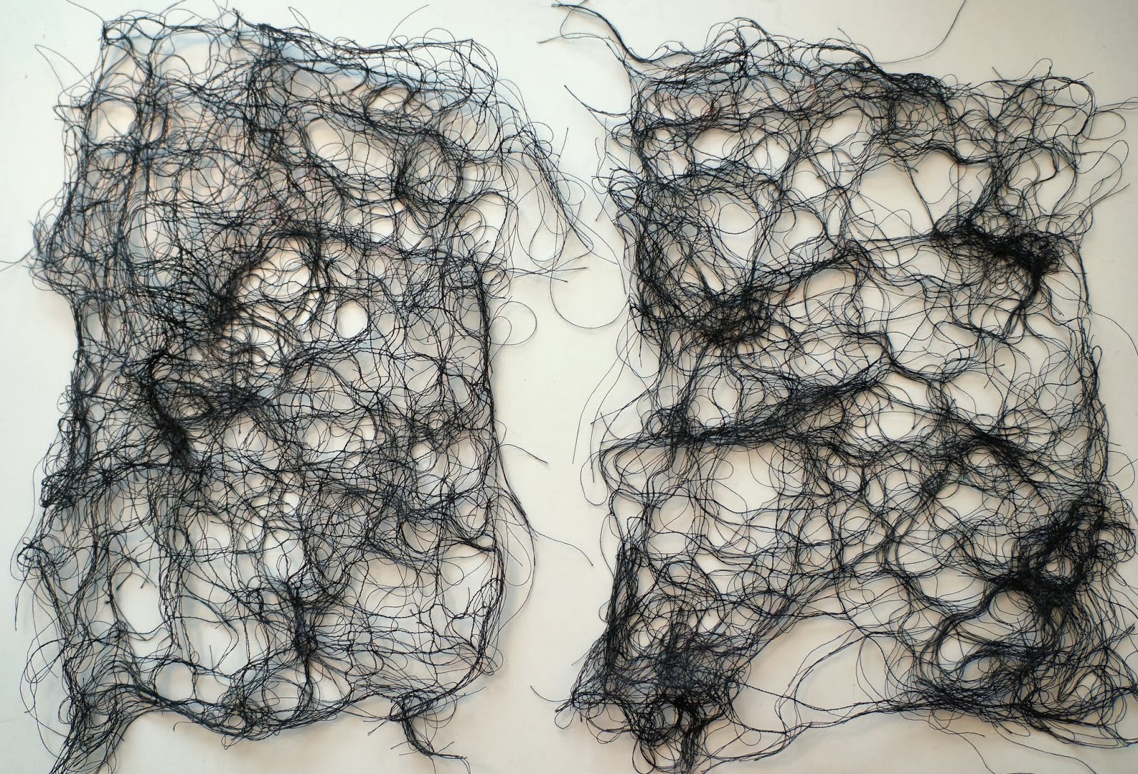Ginger Wilson: Using leftover thread to make thread "fabric"
