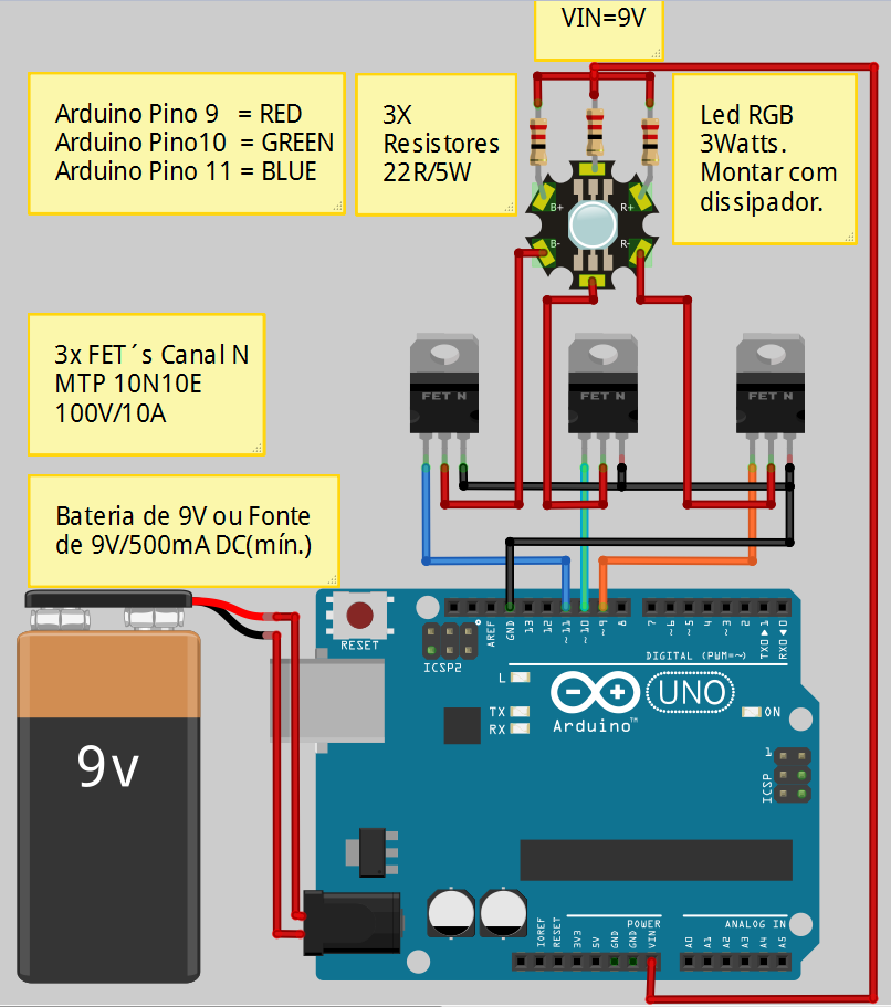 Arduino Android WI-FI Bluetooth: Led RGB Arduino Bluetooth