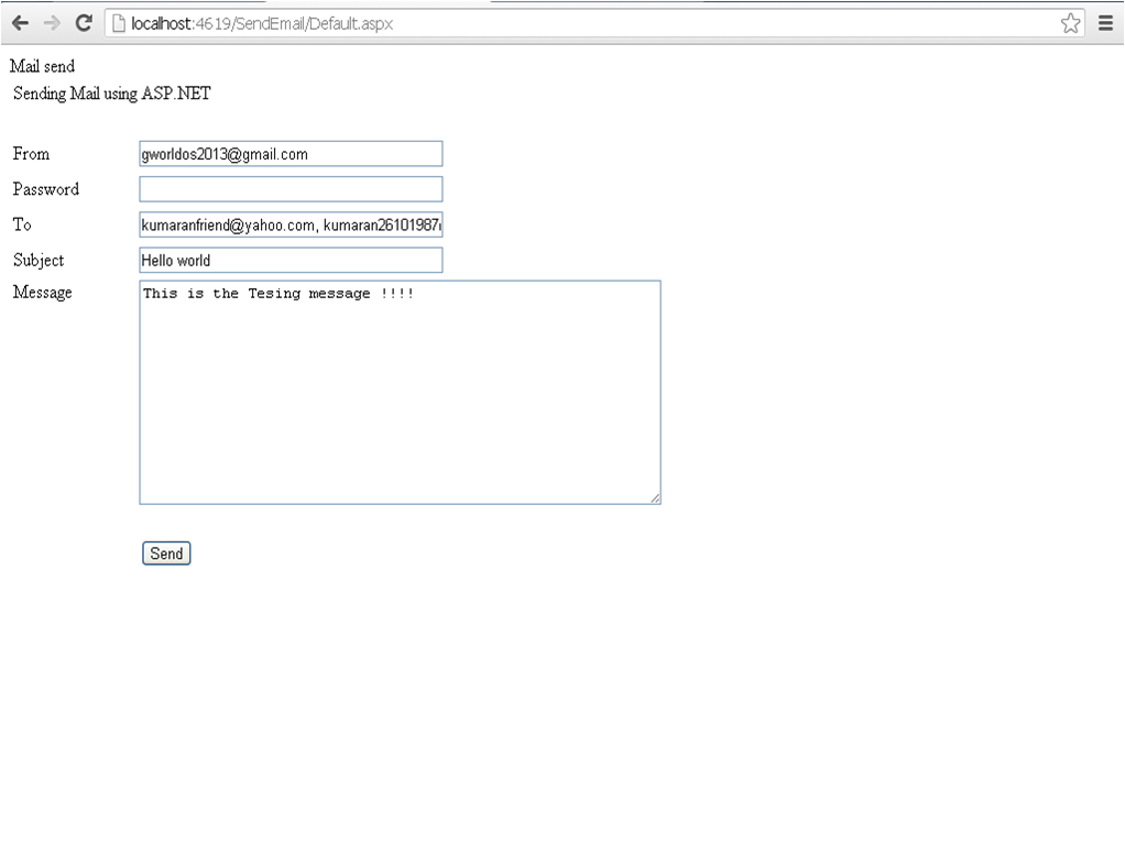 How to Send Email (Gmail) using ASP.NET C# SmtpClient?