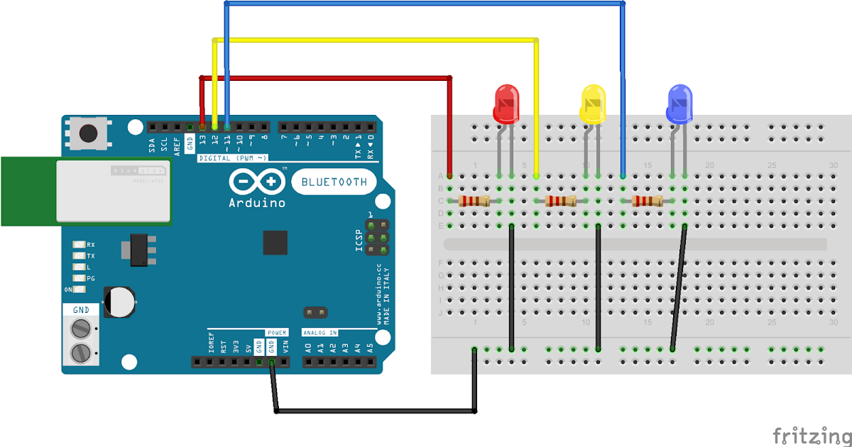 Práctica 2ª Arduino: Encender y apagar 3 LEDS Práctica 2ª Arduino: Encender y apagar 3 LEDS