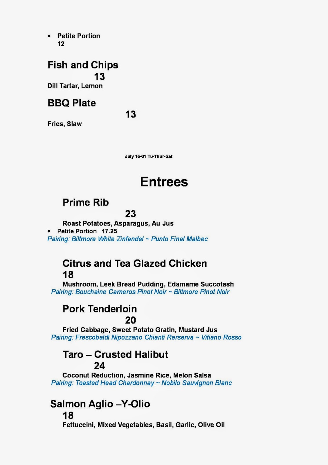 Wolf Laurel Country Club Bulletin Board Dinner Menu July wolf-laurel-country-club-bulletin-board-dinner-menu-july