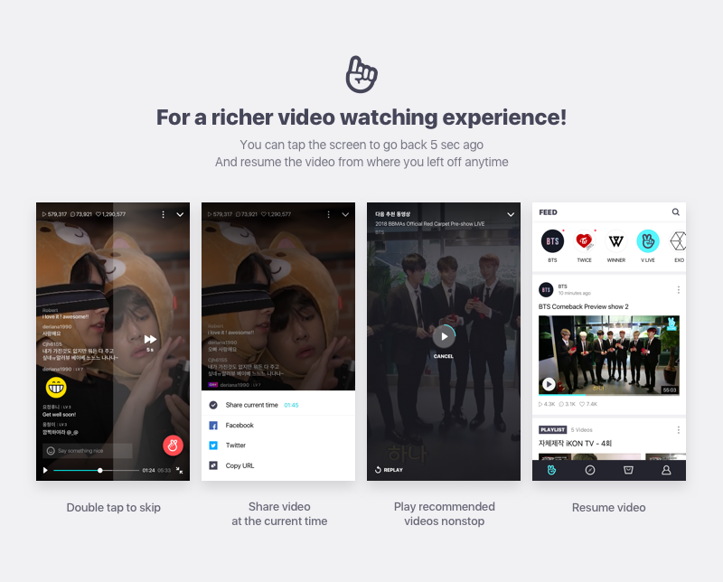 Naver V Live feature updates