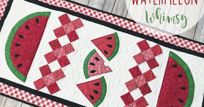 Fort Worth Fabric Studio: Watermelon Whimsy Table Runner