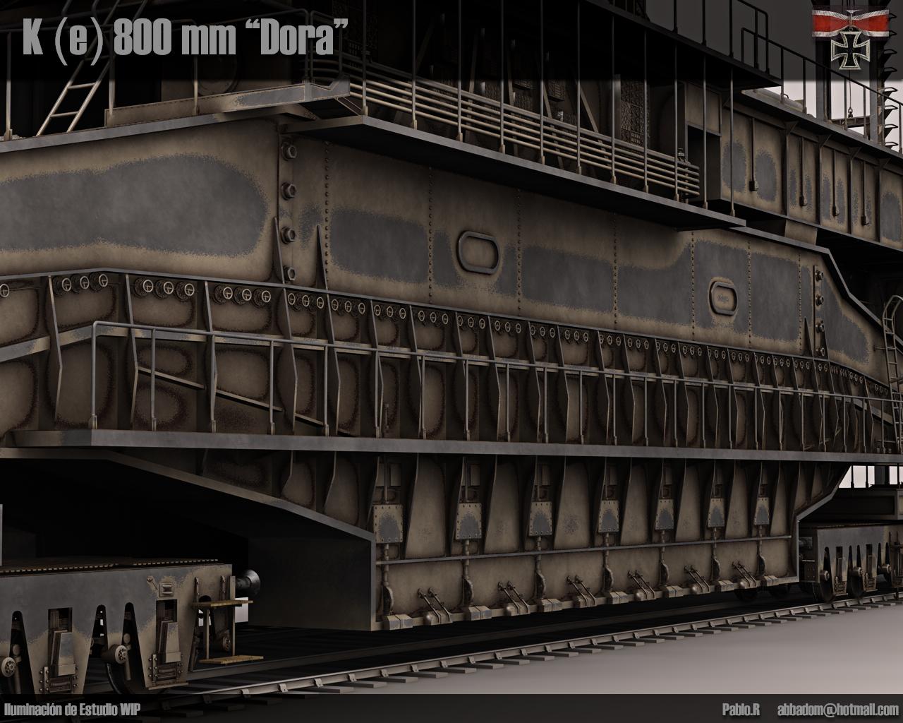 German Railgun K(E) "Dora" | 3D Infografías