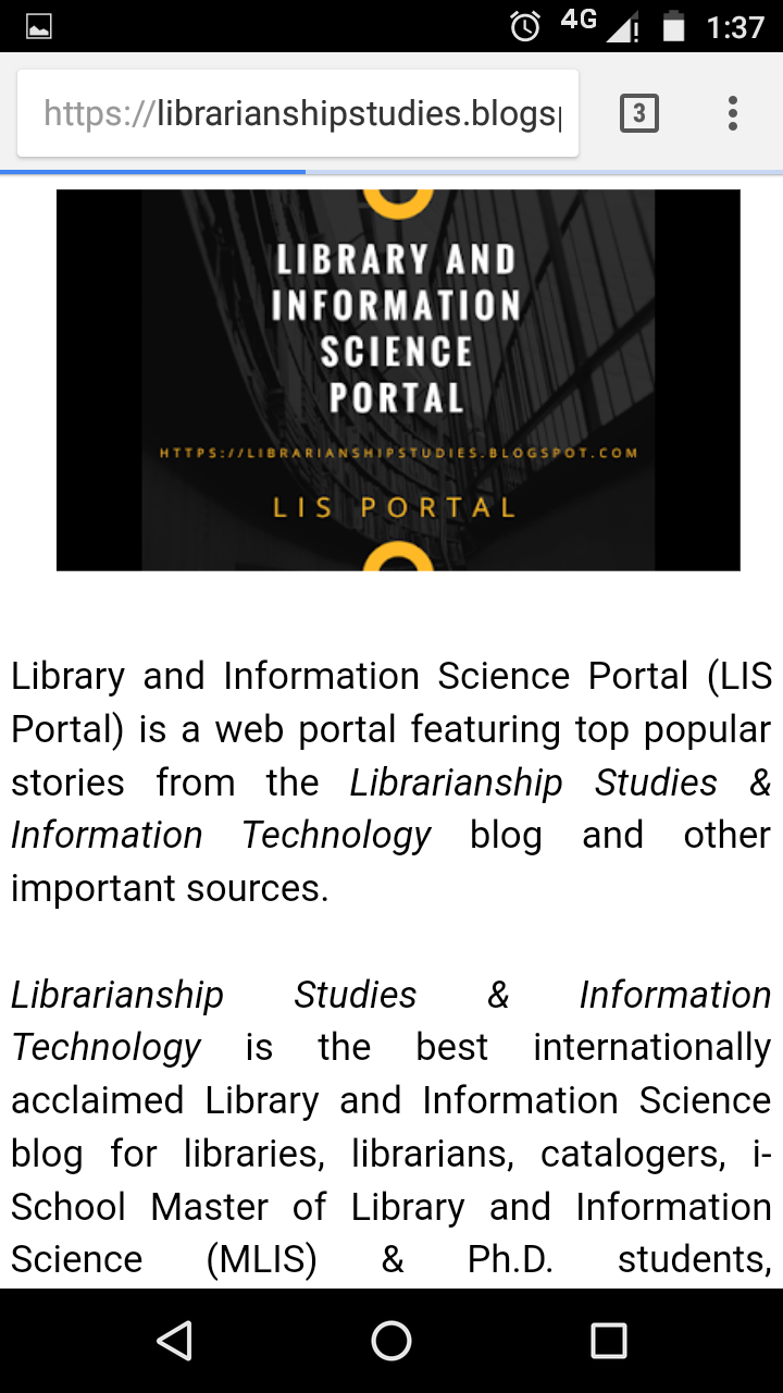 Librarianship Studies & Information Technology Librarianship Studies & Information Technology