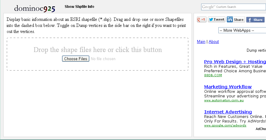 dominoc925: WebApp to show Shapefile information