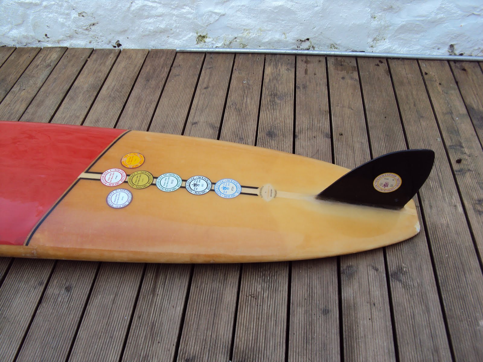 vintage surfboard collector UK: 1965/6 Bickers longboard