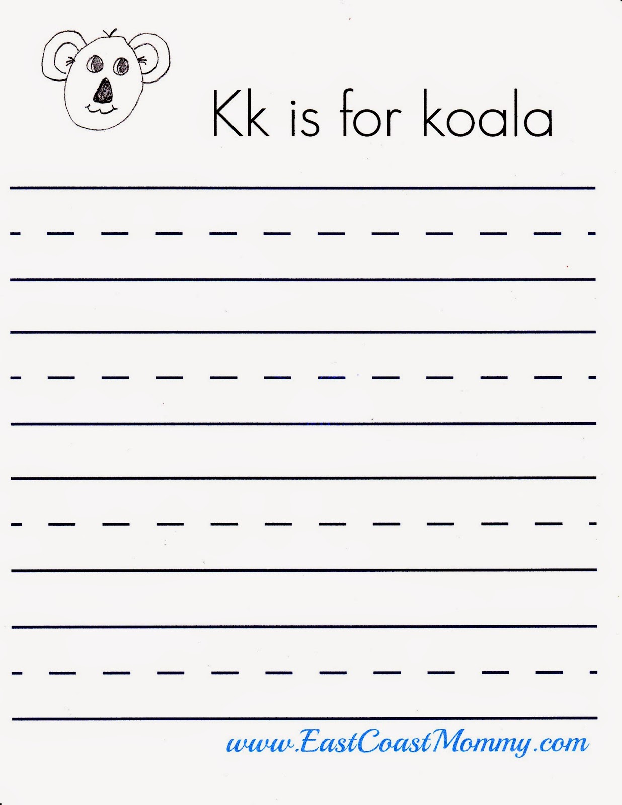 East Coast Mommy: Alphabet Crafts - Letter K