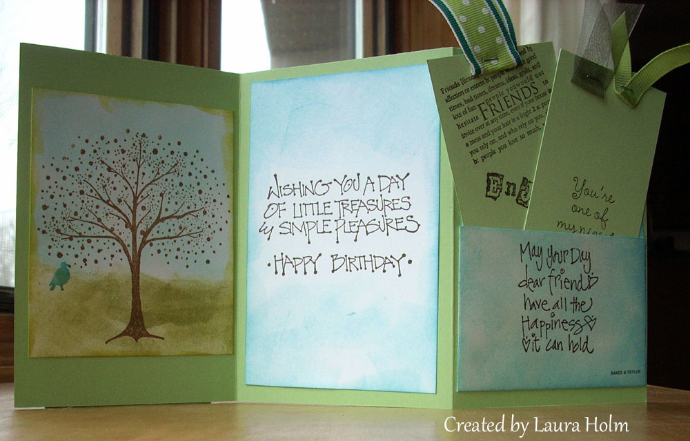 Holmade Laura: Tri-Fold Birthday Card