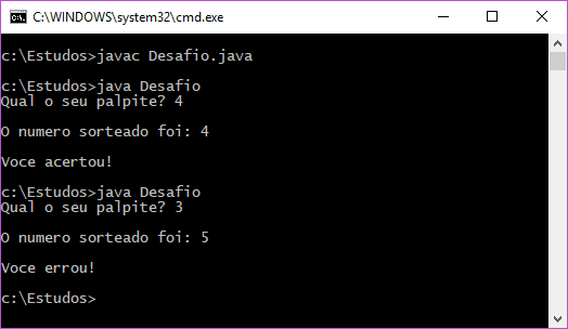 Bitlady, by @anfindeis: Programa simples em Java usando If/Else: sorteio de um dado