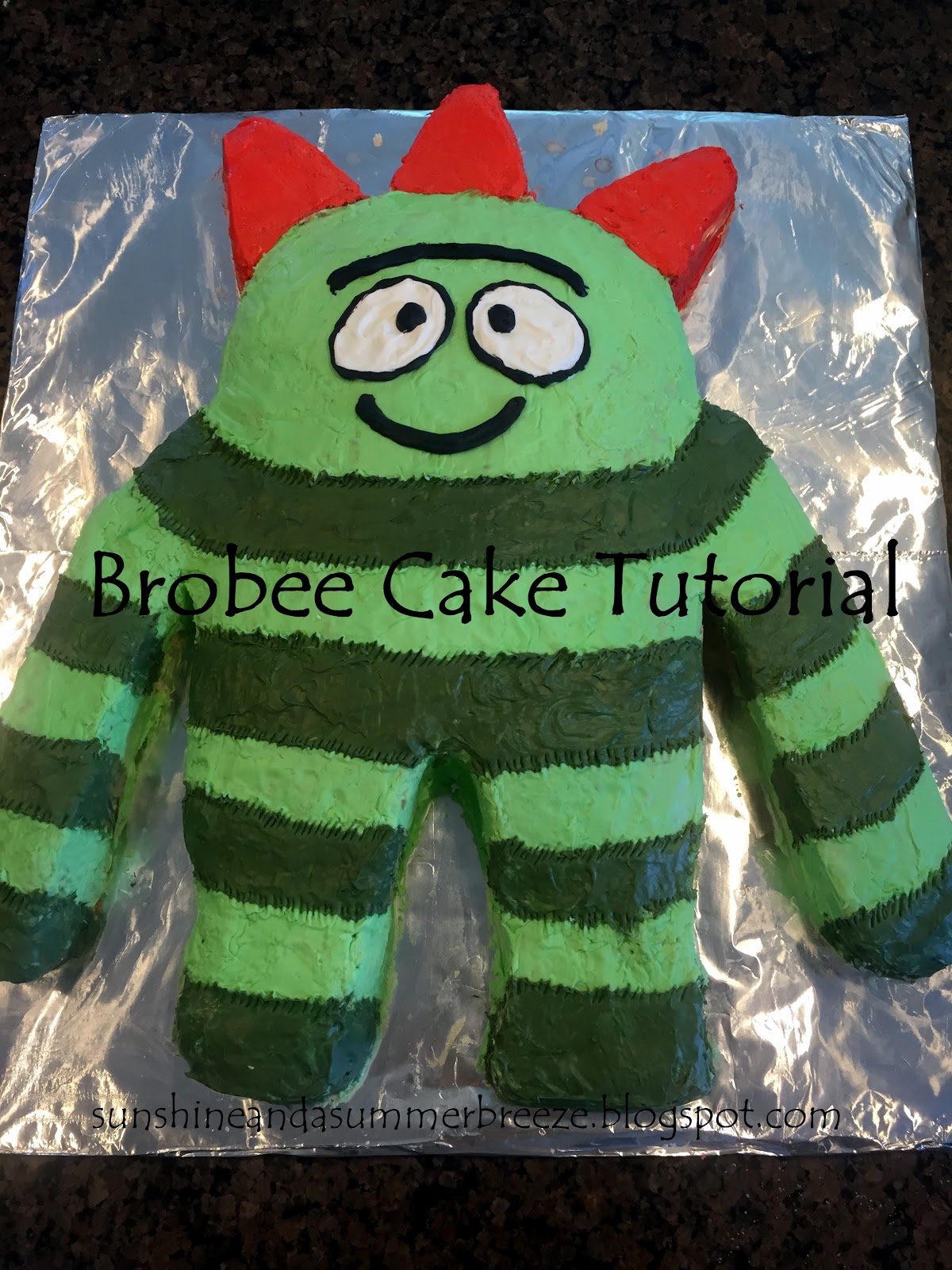 Sunshine and a Summer Breeze: Brobee Birthday Cake Tutorial