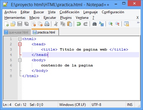 0.0: MI PRIMERA PAGINA WEB EN HTML