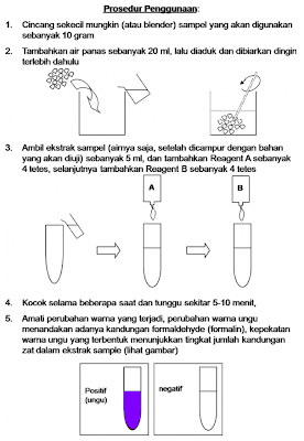 PROSEDUR PEMAKAIAN TEST KIT FORMALIN ~ ET Guide