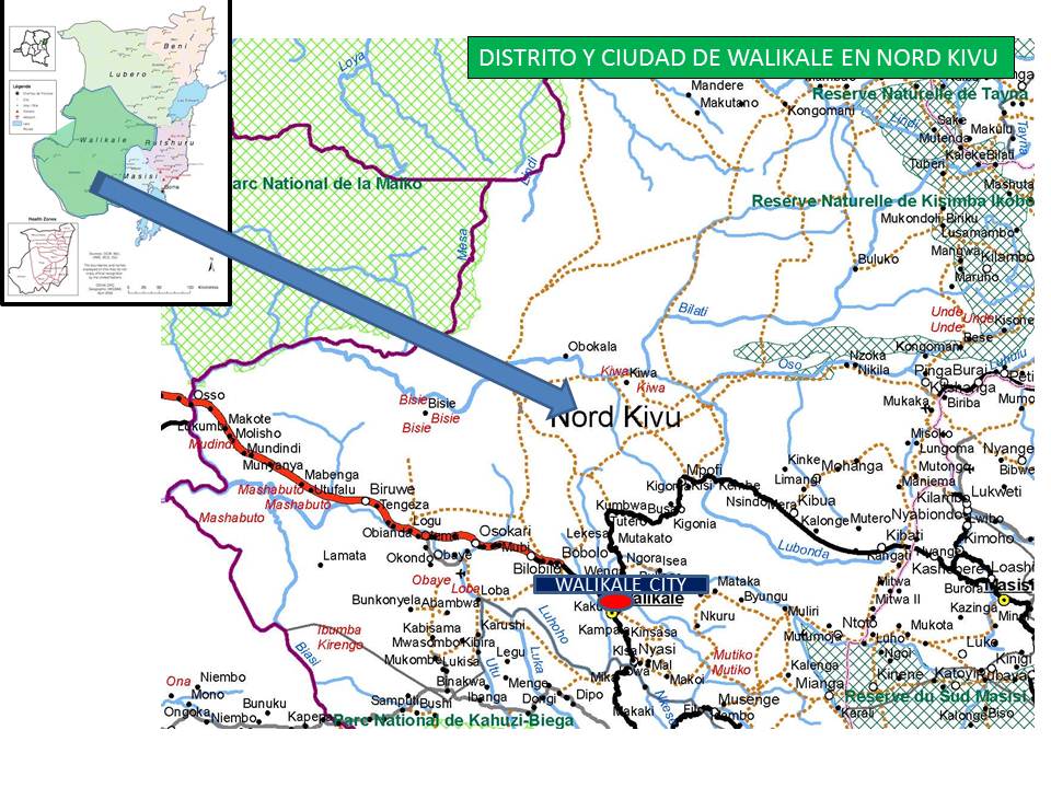 RD DEL CONGO 2011-2012: Plano, rutas, poblaciones y zonas de conflictos