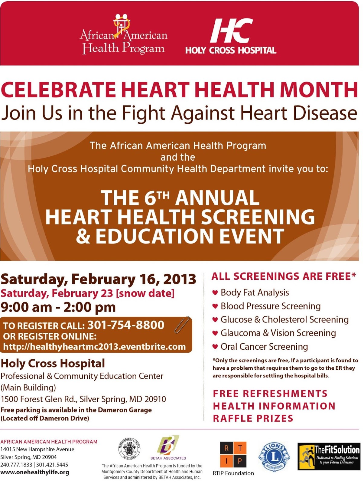 entertainment world: VIJIMAMBO: AAHP Heart Health Fair Flyers ...