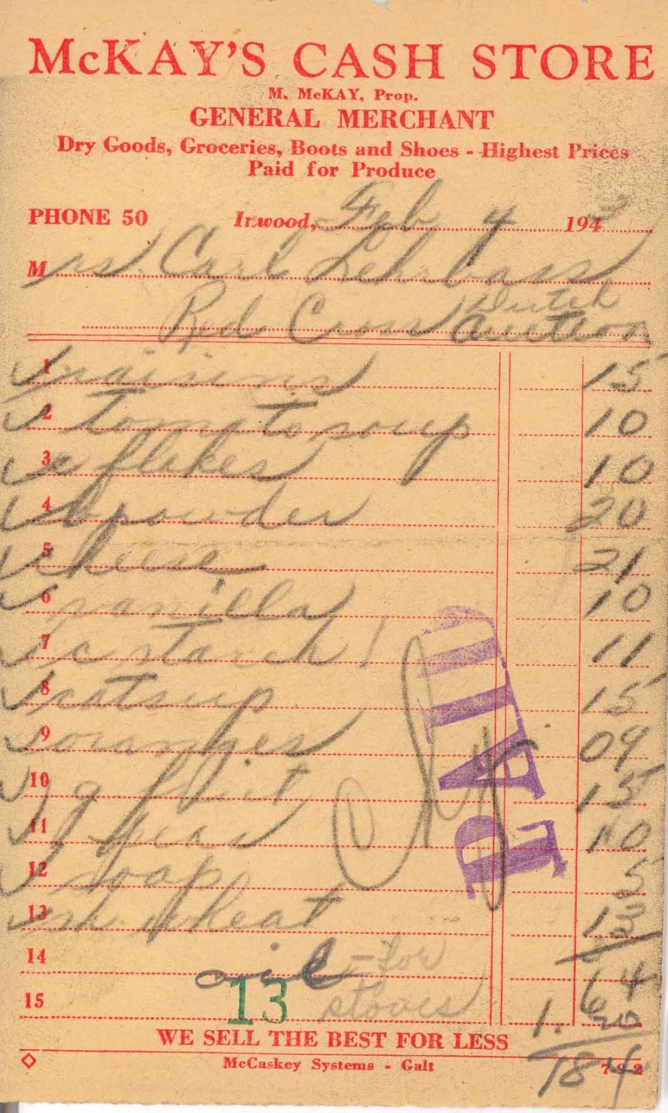 Lambton County Archives: History from the Vault: Look at the Inwood Red ...