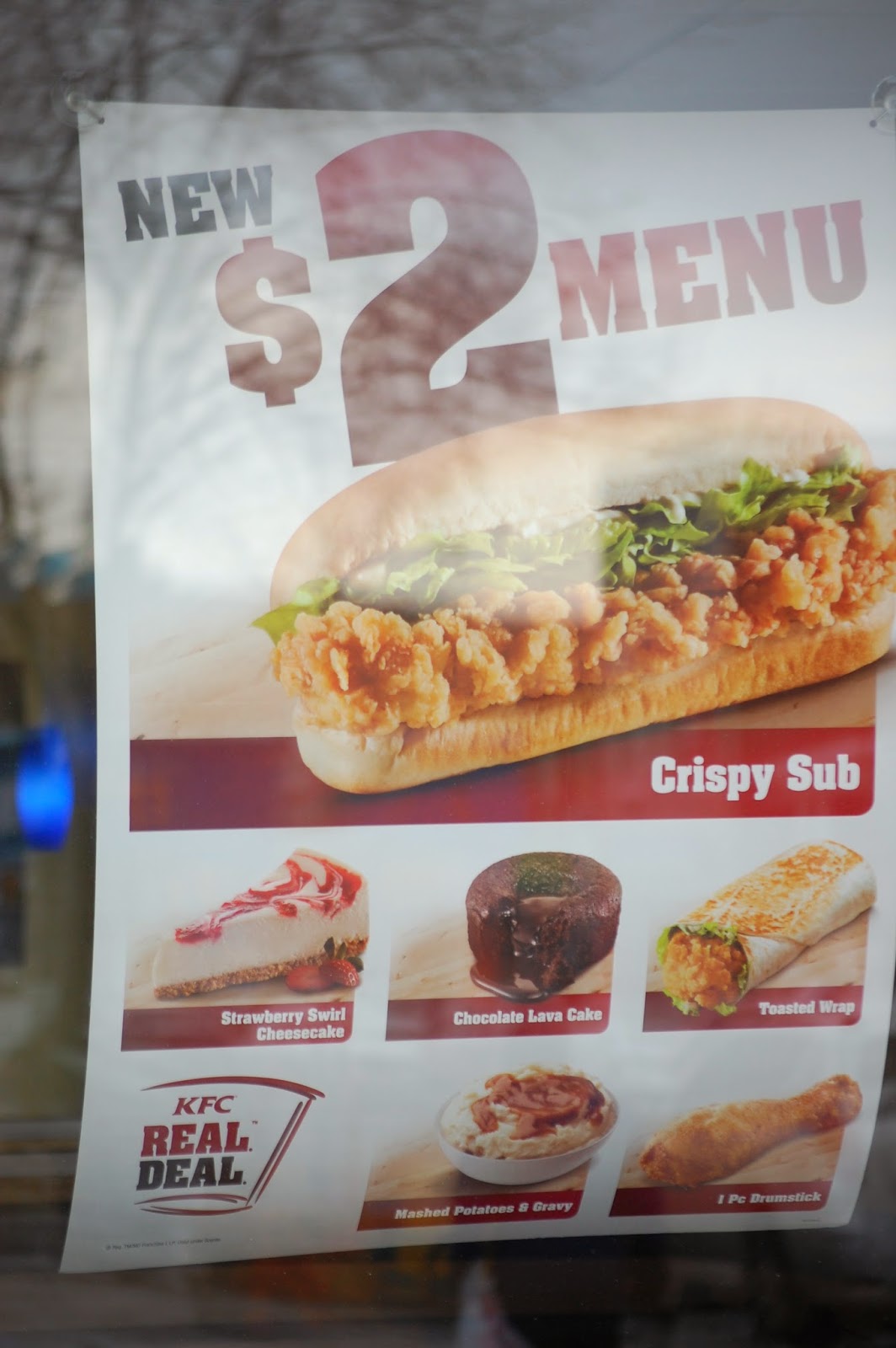 Toronto things: New $2 (Two Dollar) KFC Menu