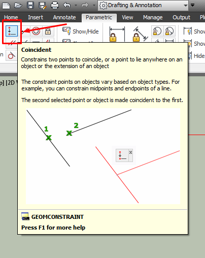 Post 42 : Penerapan Constraint Coinsident Autocad - Go Auto CAD