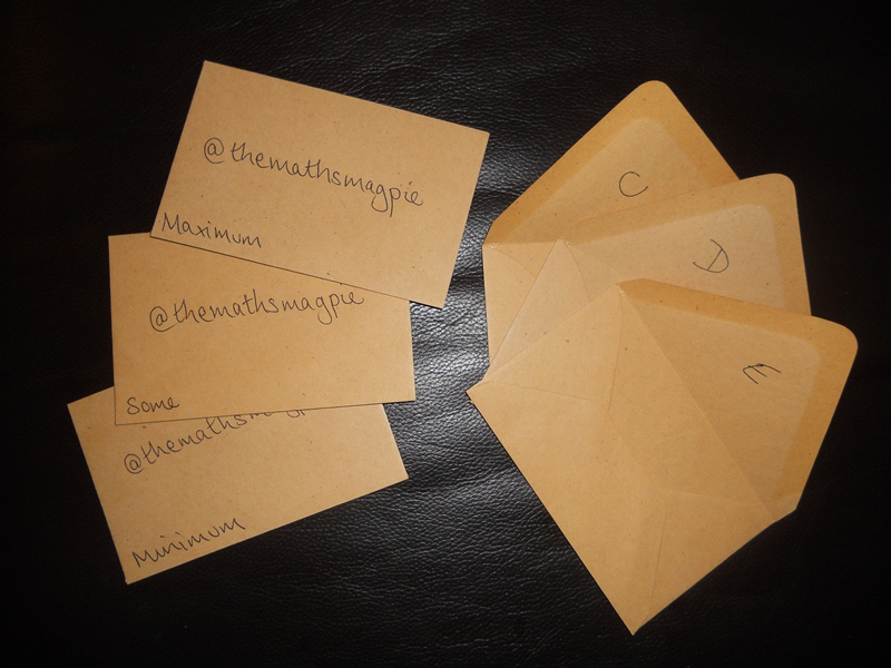 The Maths Magpie: Meeting my new Year 11 group - choose your envelope ...