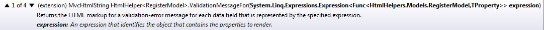 ValidationMessageFor HTML Helper in MVC3 Razor | 20Fingers2Brains