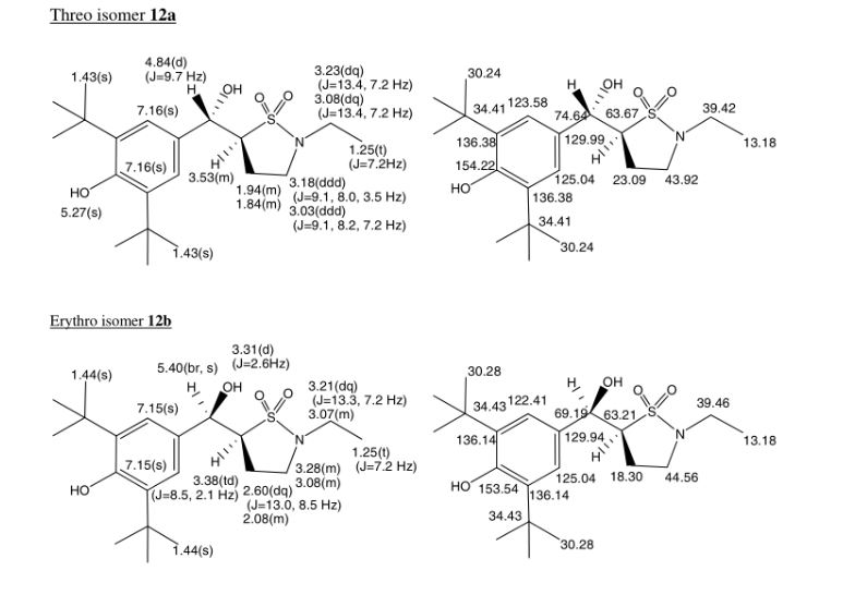 ORGANIC SPECTROSCOPY INTERNATIONAL: THREO ERYTHRO ISOMERS EXAMPLES