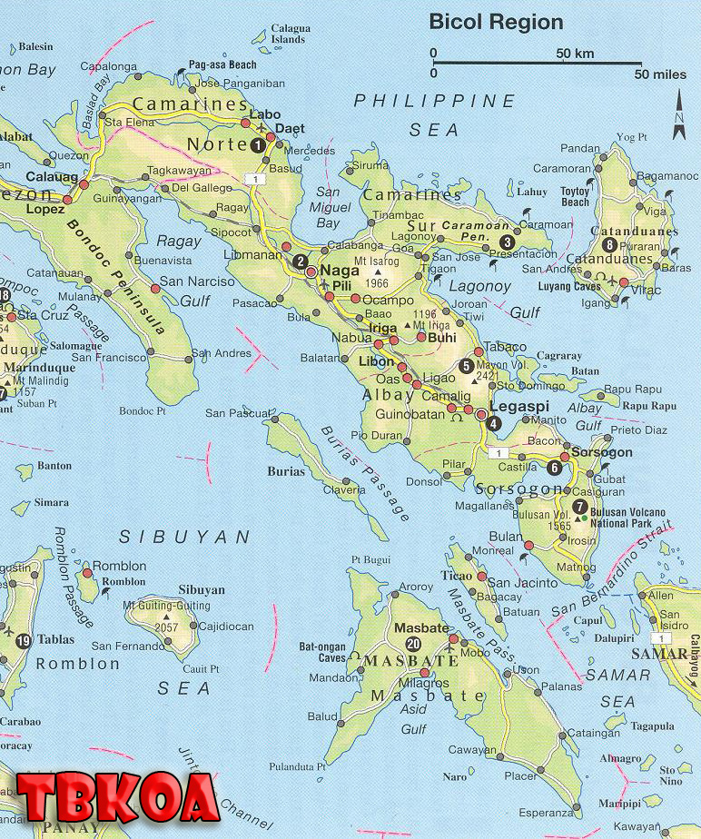 TAGA BICOL AKO KAYA ORAGON AKO: Map of Bicol