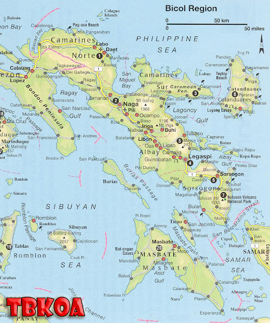TAGA BICOL AKO KAYA ORAGON AKO: Map of Bicol