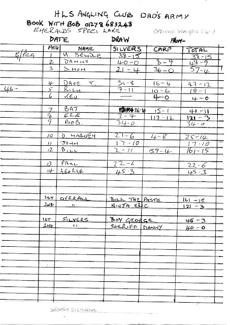 HLS Angling Club: HLS Angling Club Dad's Army Emeralds Speci Lake ...