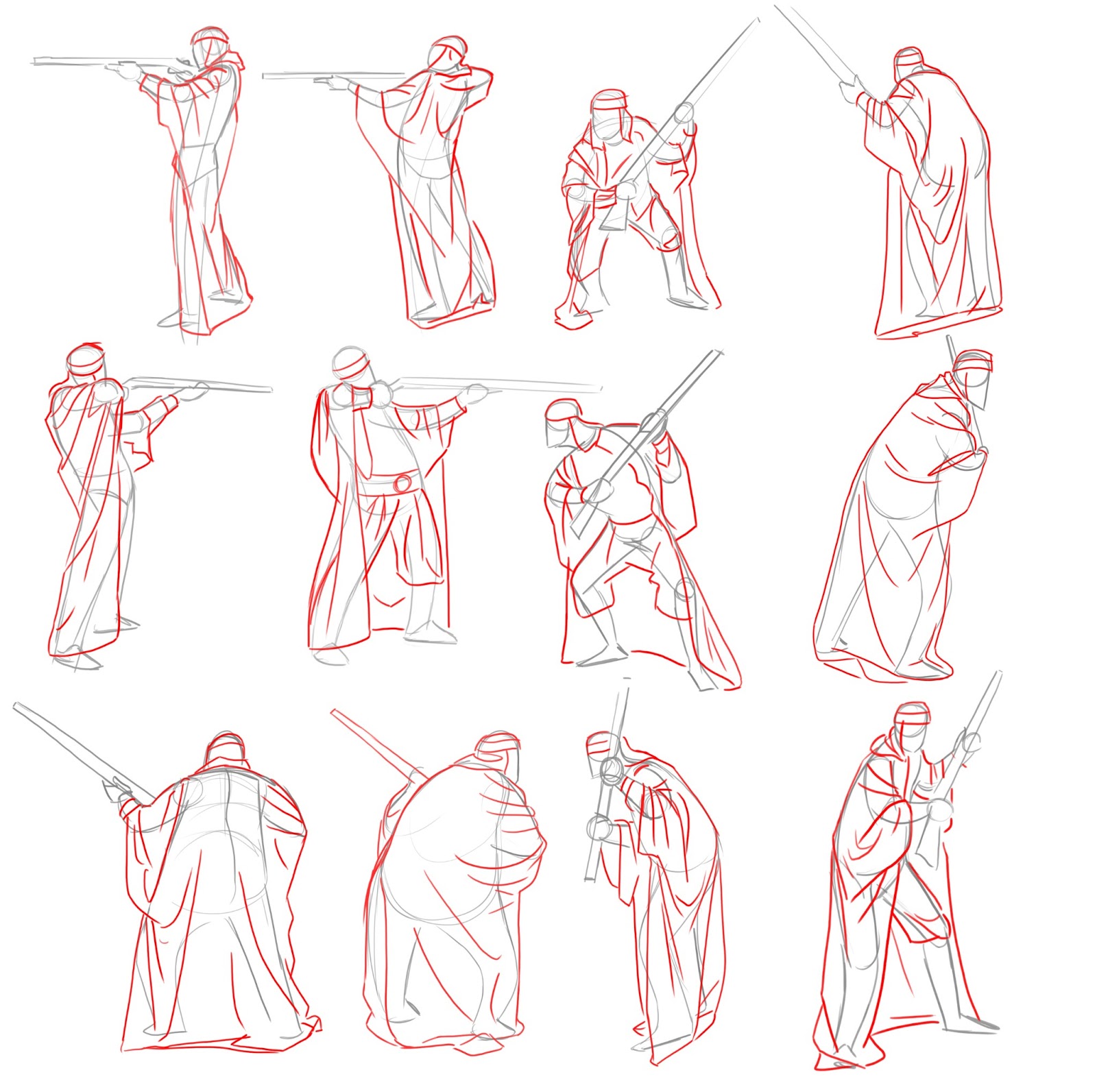 Learning drawing principles: more drapery