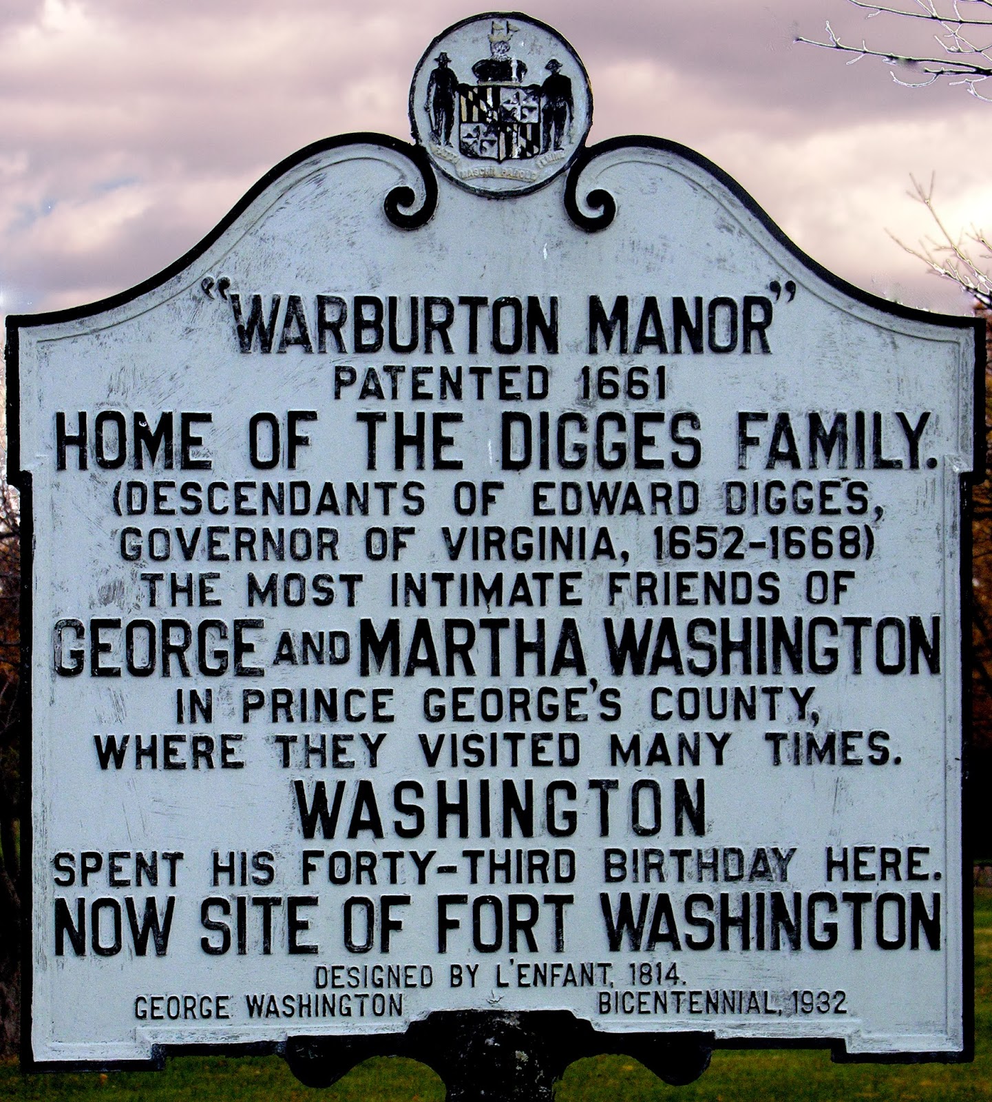 Landmarks: L'Enfant was buried here