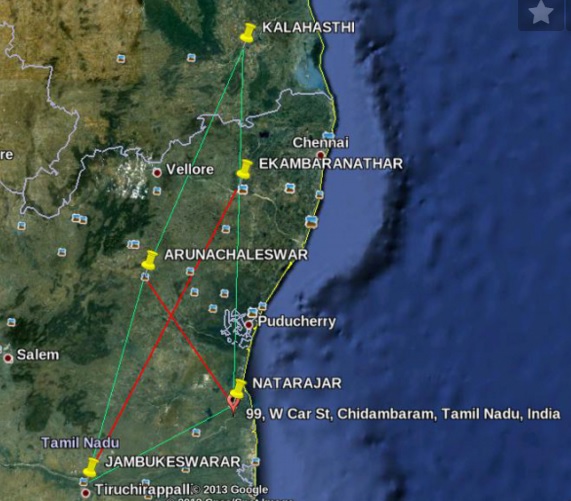 RUTHWIZ: Pancha Bhoota Stalas ( THE FIVE LINGAS, TEMPLES OF FIVE ELEMENTS )