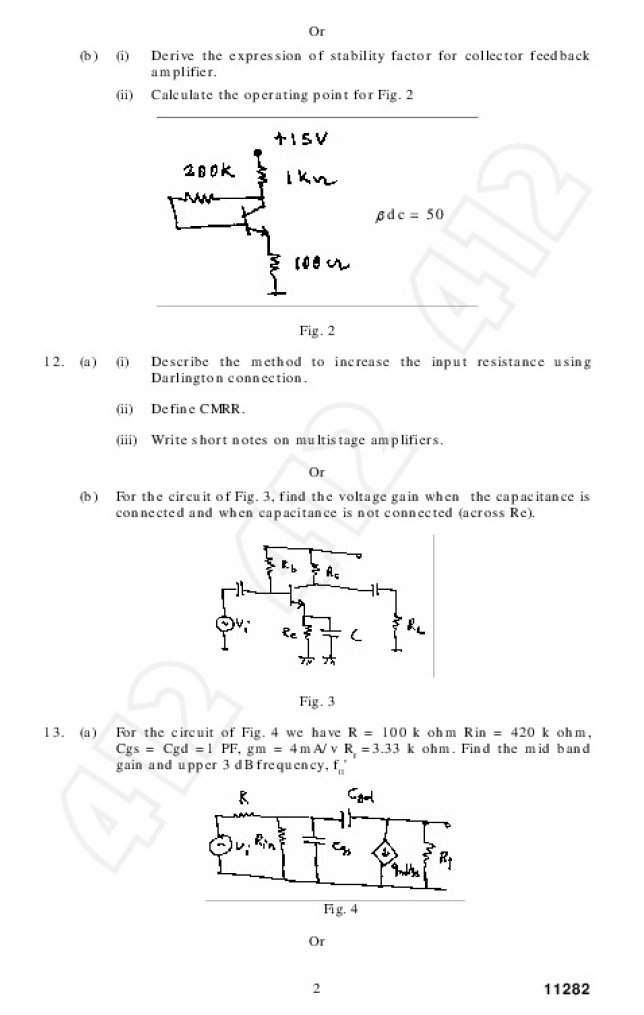 EC2205 Electronic Circuits I April May 2011 Question Paper - University ...