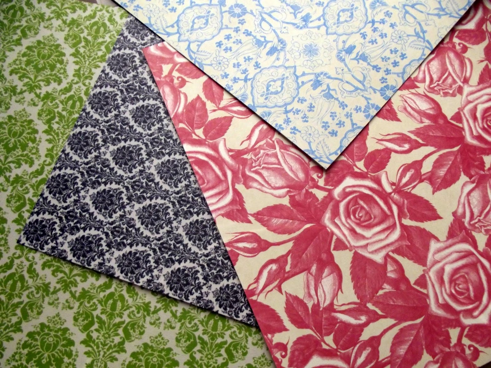 4 Pears: Scrapbook Paper Flowers