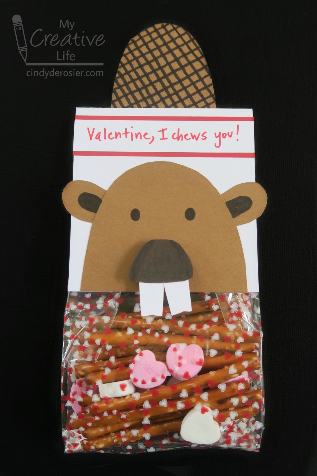 Cindy deRosier: My Creative Life: Beaver Valentine - "I Chews You!"
