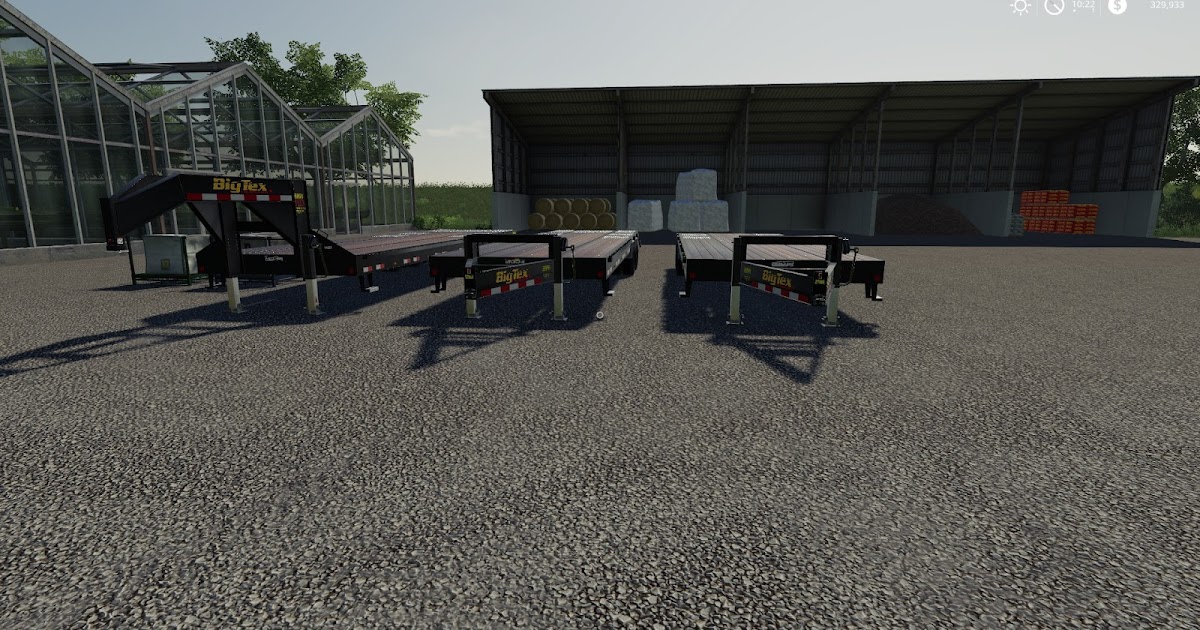 FS19 Big Tex Trailer 22GN/PH v1.0 - FS 19 & 22 USA Mods Collection