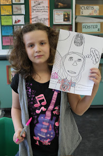 Art Room 104: In Progress: 4th Grade Pop-Art Portraits