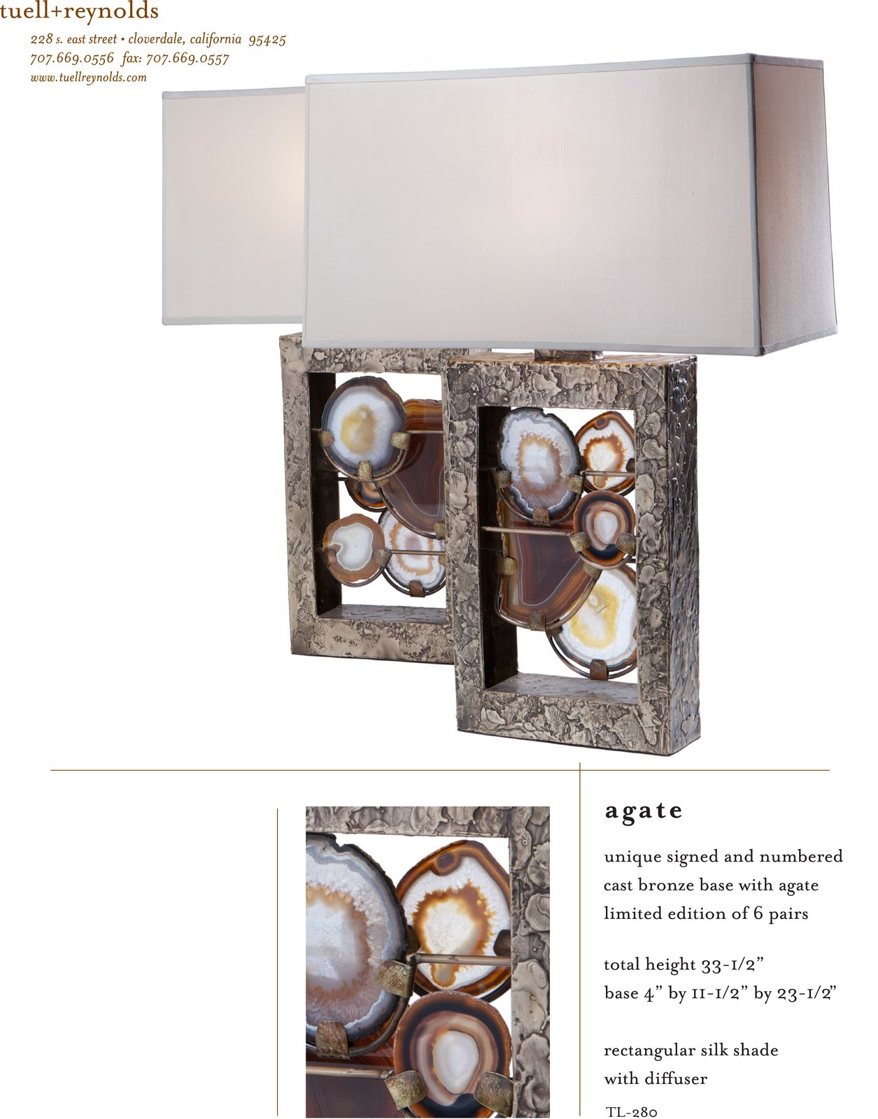 tuell and reynolds: Agate Table Lamps : : Limited Edition