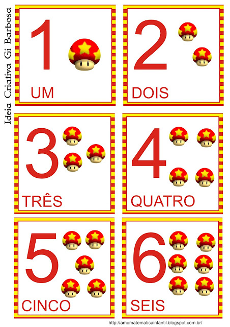 Flash Cards Numerais 0 a 10 Super Mário