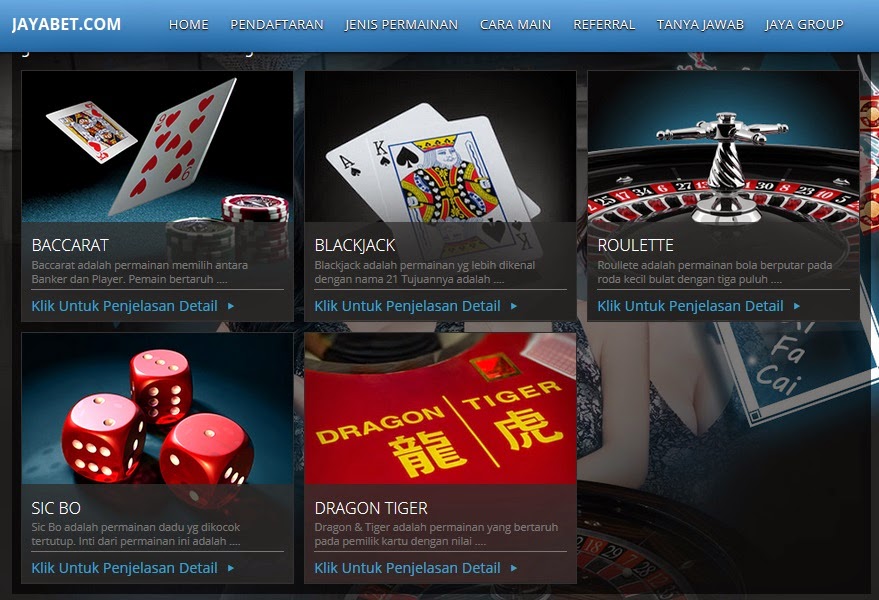 Bandar Live Casino Online Terbaik Dan Terpercaya Jayabet