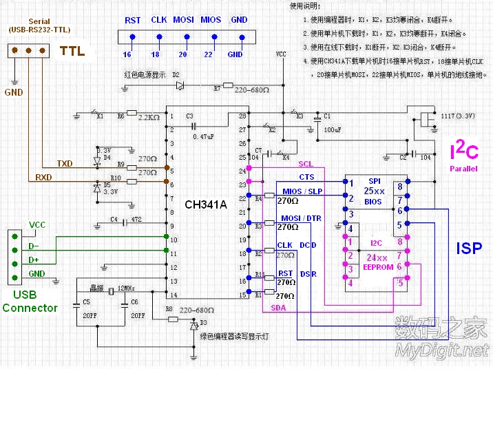 Grabador programador CH341A para memorias FLASH y EEPROM - Electrónica ...