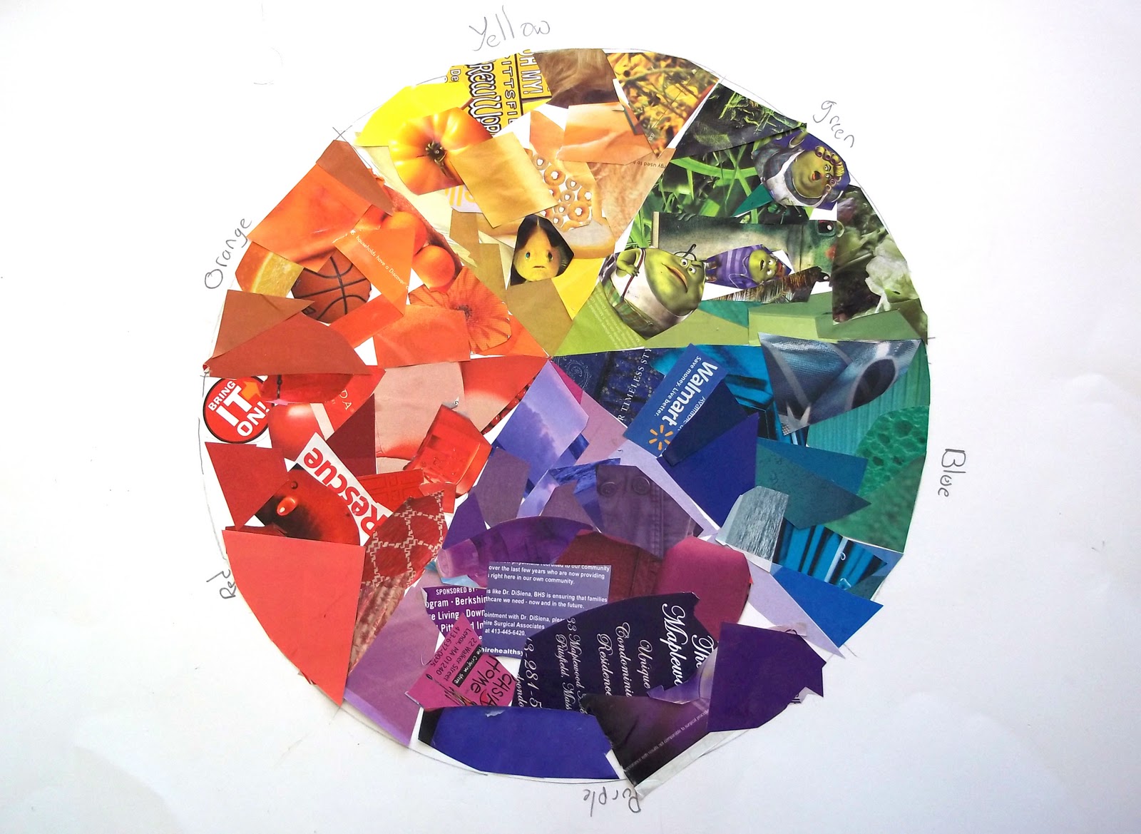 Monument Valley Regional Middle School Art Class: Color Wheel Collage ...