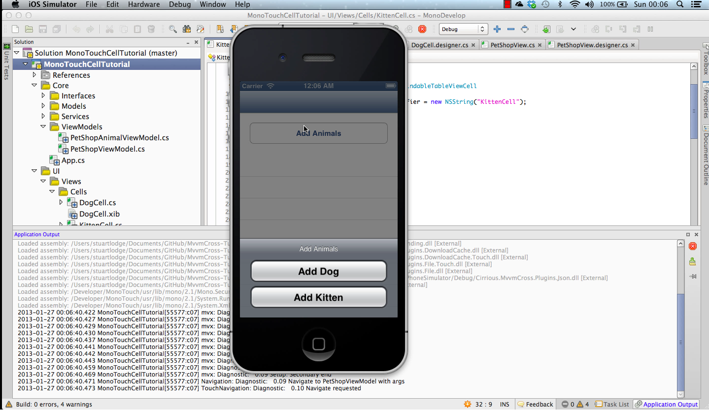 Forwards: UITableViewCell - using the XIB editor and MonoTouch