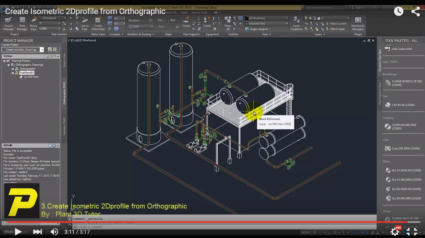 สอน Autocad Plant 3D ตอน สร้างภาพ Isometric view ด้วยคำสั่ง ...