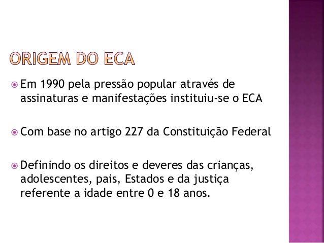 O Estatuto da Criança e do Adolescente: O que é o ECA???