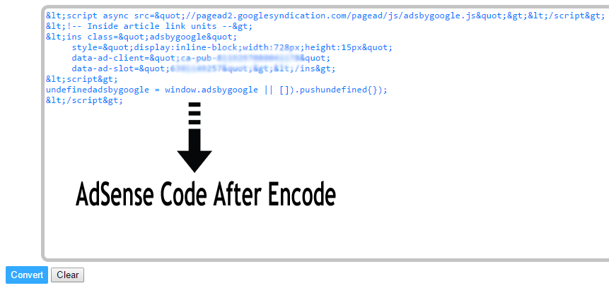 How to Encode AdSense Ad code for Using inside Blog Post ...
