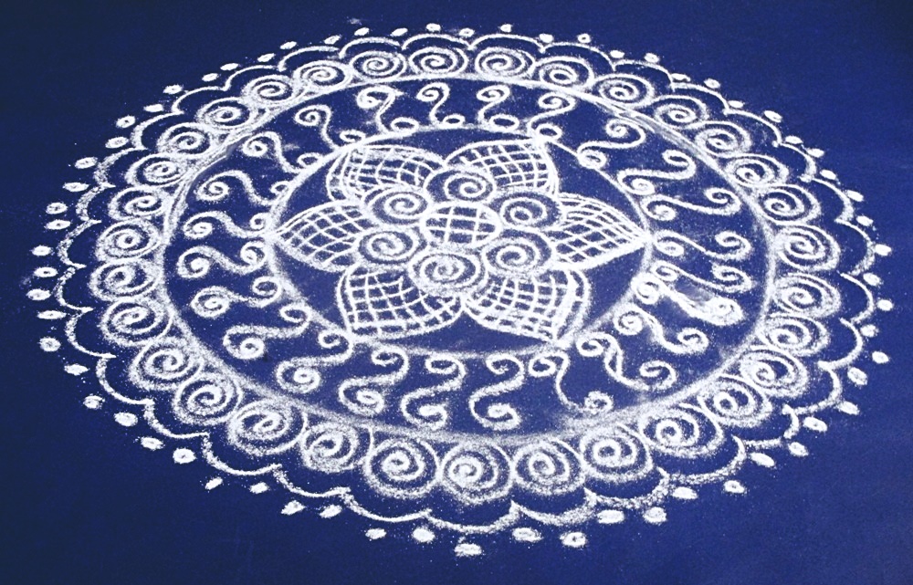 Free hand kolam design